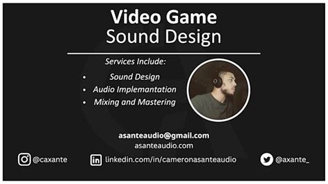 Design And Implement Audio For Your Video Game By Camasanteaudio Fiverr