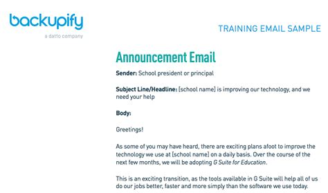 Training Announcement Email Template Ncejomunicipaldechinu