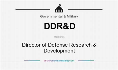 What Does Ddrandd Mean Definition Of Ddrandd Ddrandd Stands For Director Of Defense Research