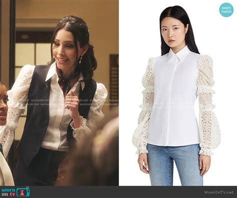 Wornontv Lunas Brown Coat And White Blouse On Gossip Girl Zión