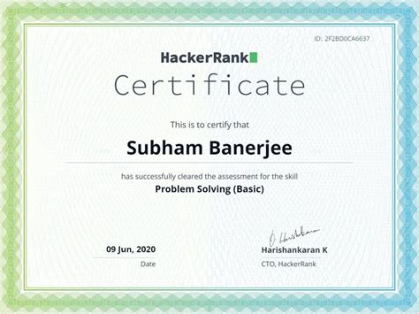 Subham Banerjee On Linkedin Hackerrank Skills Python Dsa Certification Codinglife