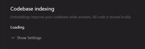 Codebase Indexing Infinity Loading Bug Reports Cursor