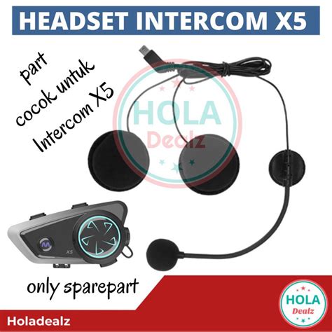 Jual Part Speaker Intercom X5 Headset X5 Bluetooth Helm Intercom X3