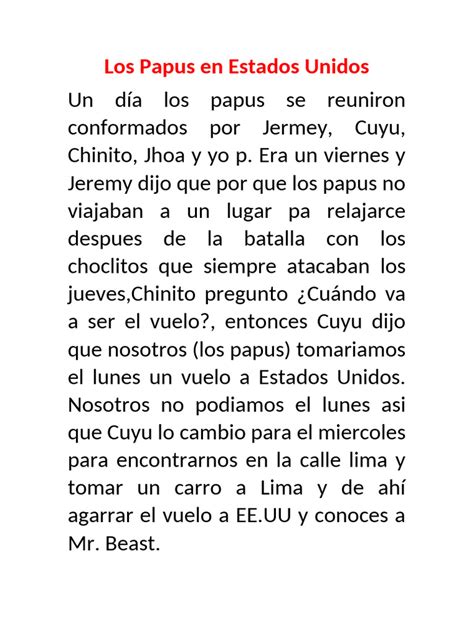 Los Papus En Estados Unidos Pdf