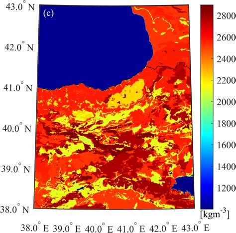 Unbtopodenst2v01 Laterally Varying Topographical Density Model In Kgm Download Scientific