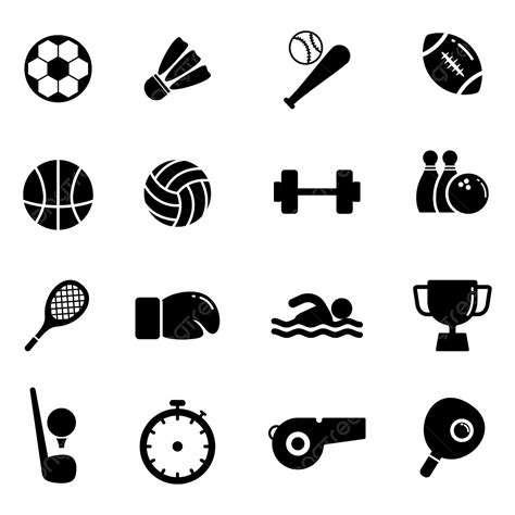 Sport Set Vector Hd Images Set Of Sports Vector Illustration With