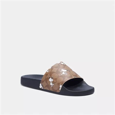 Coach® Outlet Coach X Peanuts Slide With Snoopy Print