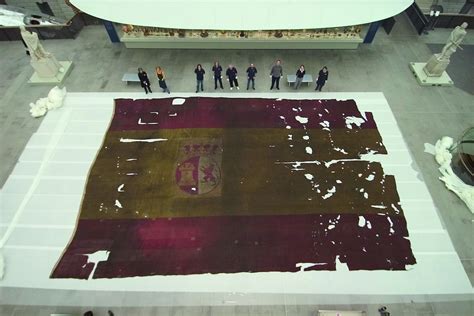 The Massive Spanish Flag From The Warship San Ildefonso 1805