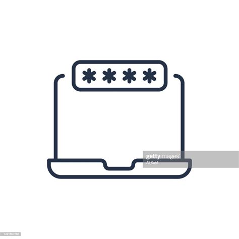 Password Code Thin Lines Icon High Res Vector Graphic Getty Images