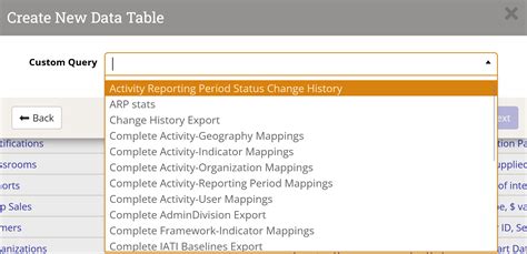 Create A Data Table Devresults Knowledge Base