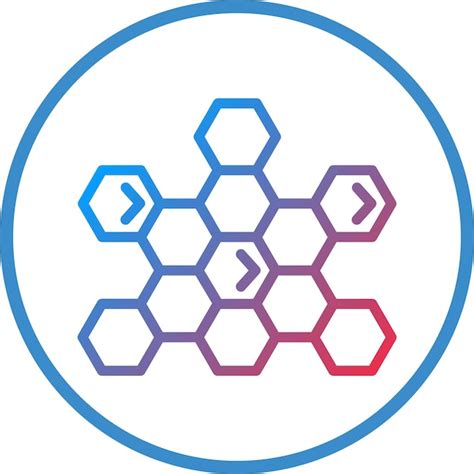 Estilo Del Icono Del Panal Vector Premium