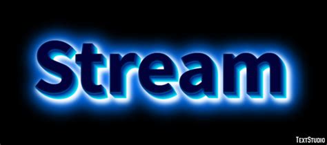 Stream Text Effect And Logo Design Word