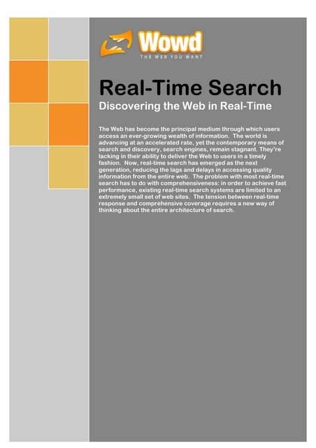 Real Time Search Pdf