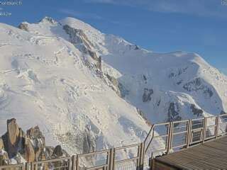 Webcam Laiguille Du Midi Blickrichtung Mont Blanc Chamonix 3 842 M