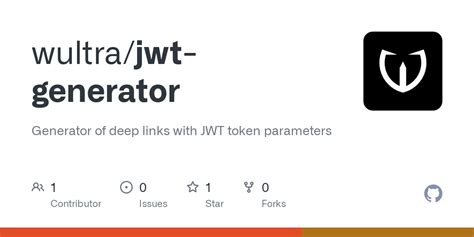 Github Wultrajwt Generator Generator Of Deep Links With Jwt Token Parameters