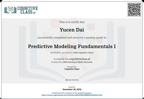 Ibm Cognitive Class Pa0101en Certificate Cognitiveclass