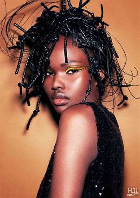 Black Braids With Avant Garde Style Wiring