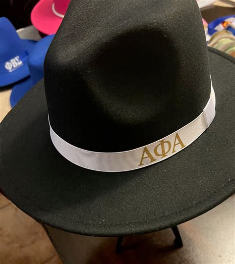 Black Alpha Phi Alpha Fedora Wys Exquisite Hats And Accessories