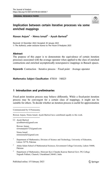 pdf implication between certain iterative processes via some enriched
