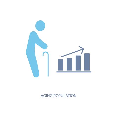 Aging Population Concept Line Icon Simple Element Illustration Aging