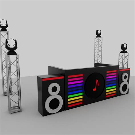 Dj Booth 3d Model Turbosquid 2015008