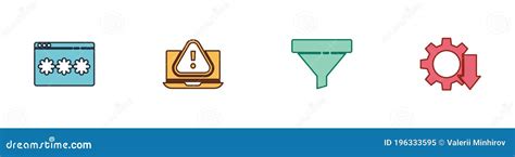 Set Password Protection Laptop With Exclamation Mark Sales Funnel And Cost Reduction Icon