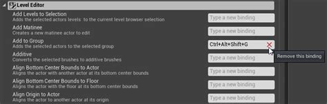 Keybindings Editor Unreal Engine 4 26 Documentation