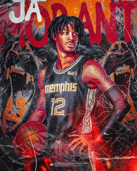Nba Art Ja Morant Memphis Grizzlies Behance