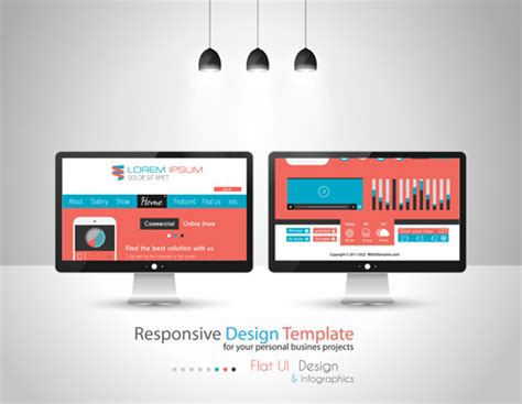 Realistic Devices Responsive Design Template Vector 01 Free Download