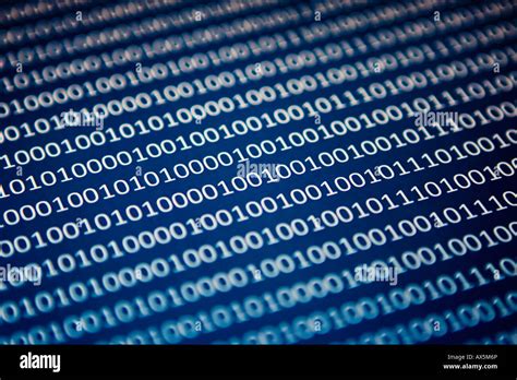 Bit Coding In A Computer Data Stream Stock Photo Alamy