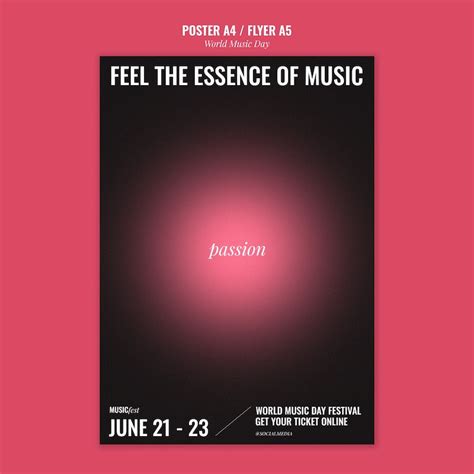 세계 음악의 날 템플릿 디자인 무료 Psd 파일