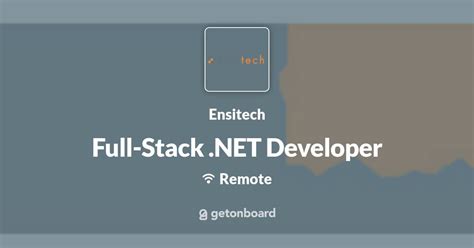 Full Stack Net Developer At Ensitech Remote Work From Home Get