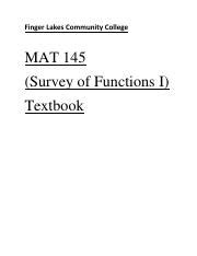 Functions Graphs And Mathematical Models Exploring The Course Hero