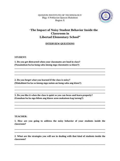 Classroom Noise Impact Study Pdf Classroom Noise Impact Study Pdf