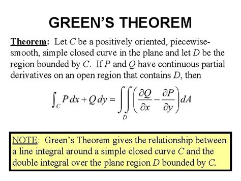 Section 17 4 Greens Theorem Positive Orientation Let