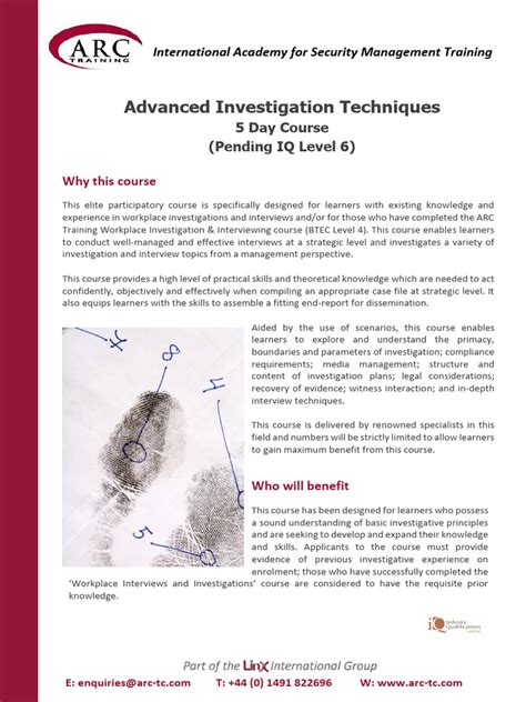 Advanced Investigation Techniques Pdf