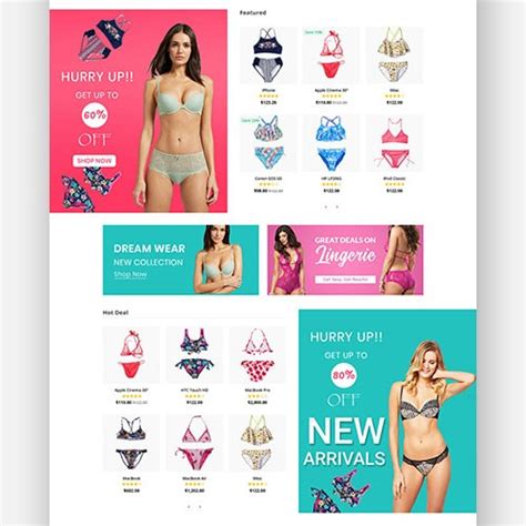 OpenCart Panties Sex Toys Website Template Adult And Naked