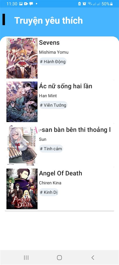 Code đồ án Android Ứng Dụng đọc Truyện Tranh Online