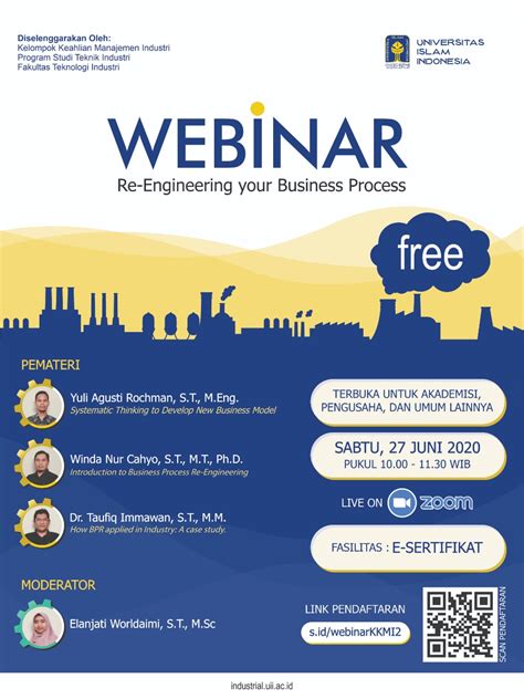 Webinar Series Prodi TI UII Re Organize Your Business 2 Jurusan Teknik Industri