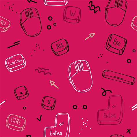 Computer Keyboard Background Seamless Abstract Vector Pattern Texture