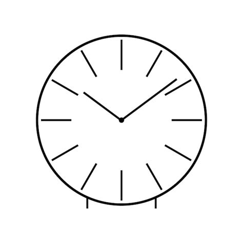 Premium Vector Clock Icon In Simple Style Isolated On White