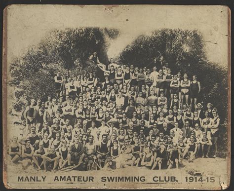 Members Of Manly Amateur Swimming Club 1914 15 Northern Beaches Council