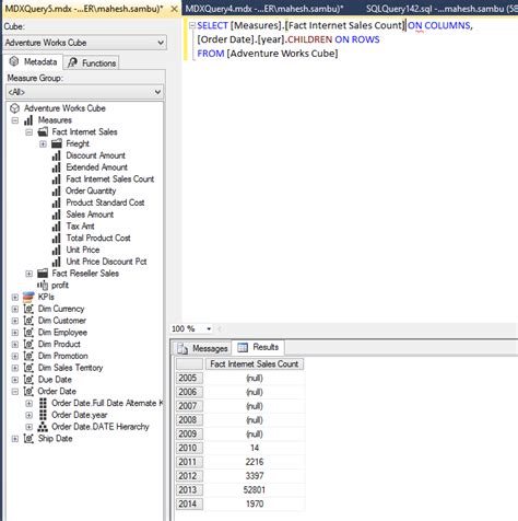 how to query data from ssas cube using mdx ~ learn sql concepts
