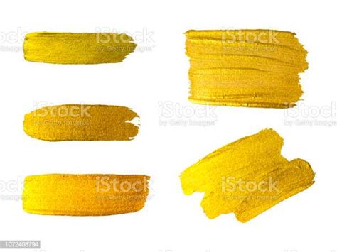 골든 벡터 브러쉬 스트로크 브러시 선 또는 질감 손으로 그린된 브러쉬 스트로크 디자인 요소 박스 프레임 또는 텍스트에 대 한