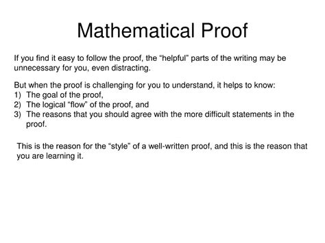 Ppt Mathematical Proof Powerpoint Presentation Free Download Id
