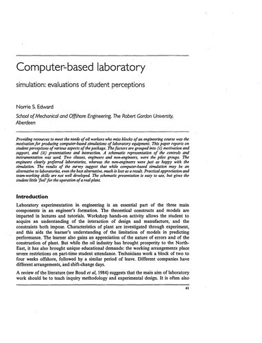 computer based laboratory simulation evaluations teaching resources
