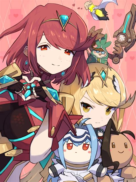 Pyra Mythra Kos Mos Noah Fei Fong Wong And More Xenoblade Chronicles And More Drawn