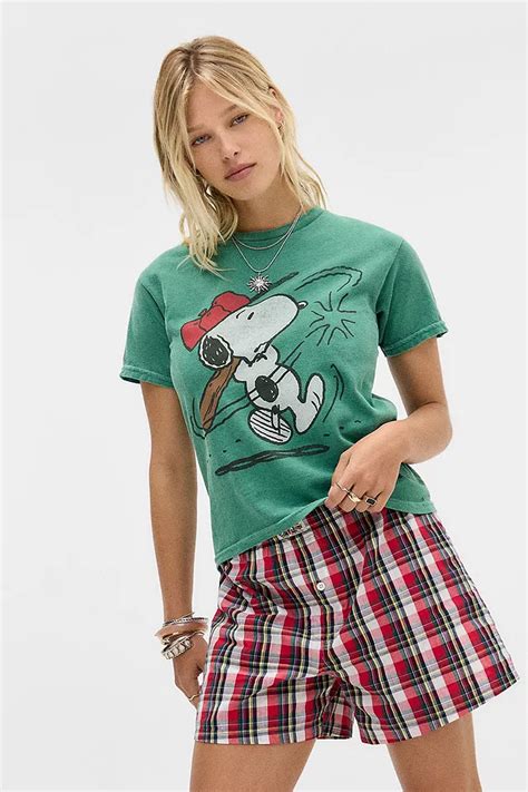 Maglietta Rilassata Uo Baseball Snoopy Urban Outfitters It