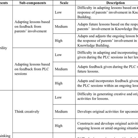 Coding Scheme For Teachers Professional Teaching Practice Adapted