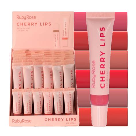 Ruby Rose Lip Balm Cherry Lips L6503 36 Und Distribuidora Jcf Maquiagem E Cosméticos No